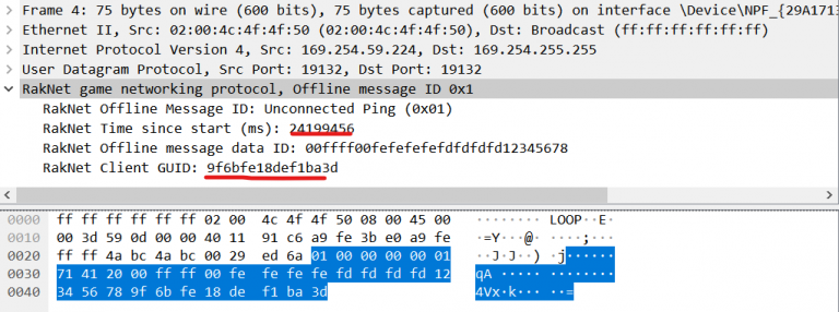 MCBE下基于UDP的RakNet通讯协议原理略谈及利用Python.Socket实现状态查询